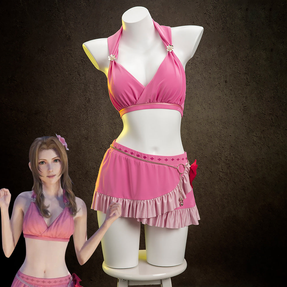 Final Fantasy VII Rebirth FF7 Aerith Gainsborough Swimsuit Cosplay Cos – Gcosplay