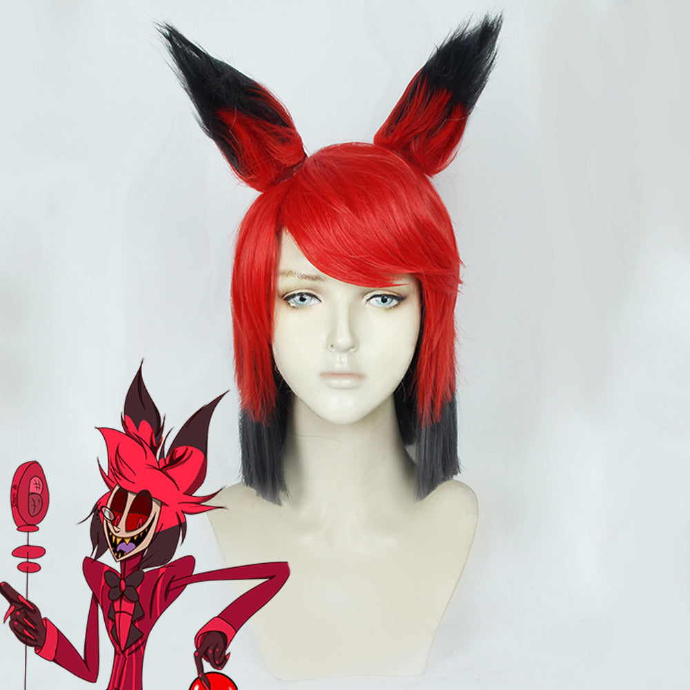 Hazbin Hotel Alastor Red Cosplay Wig – Gcosplay