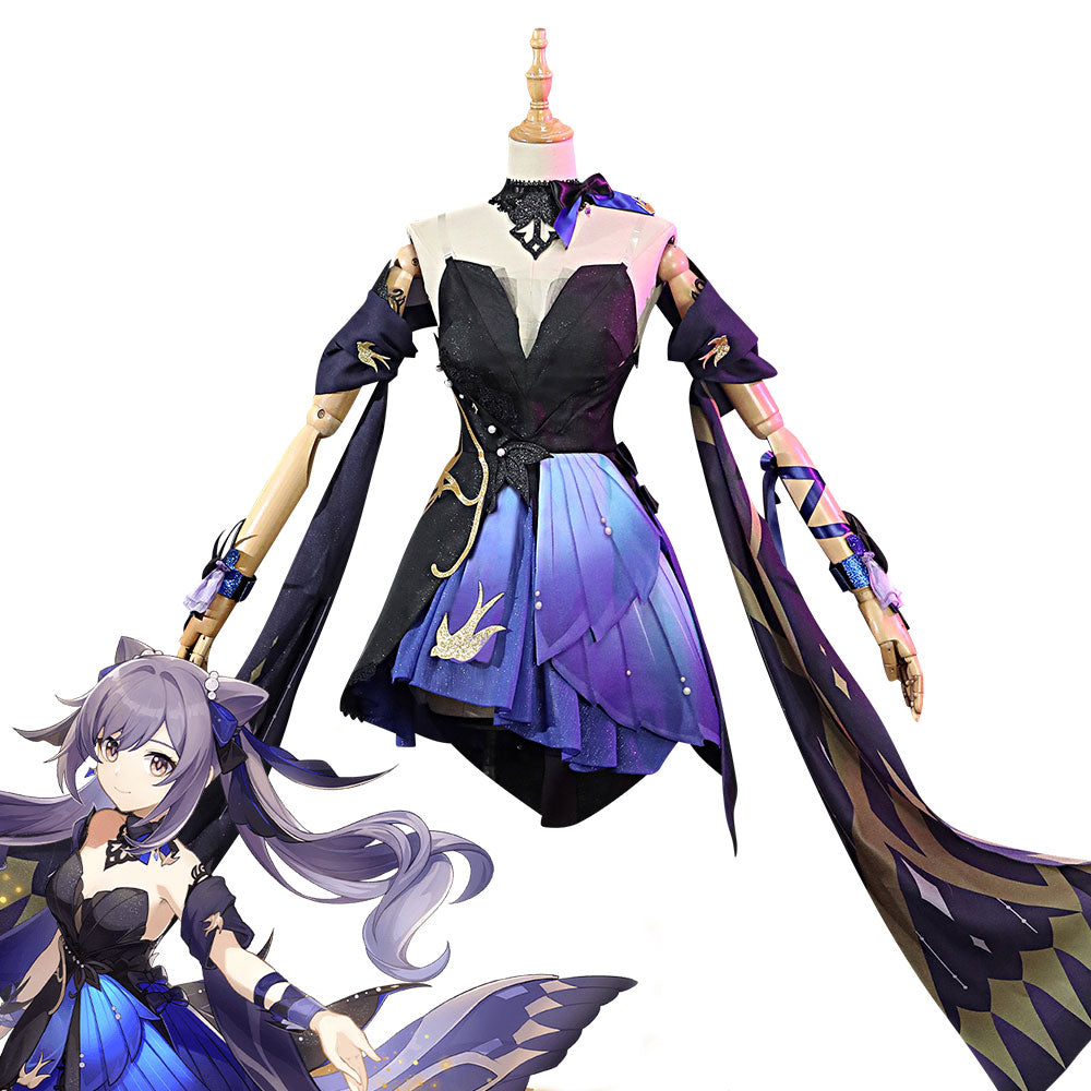 Genshin Impact Keqing Opulent Splendor Cosplay Costume – Gcosplay
