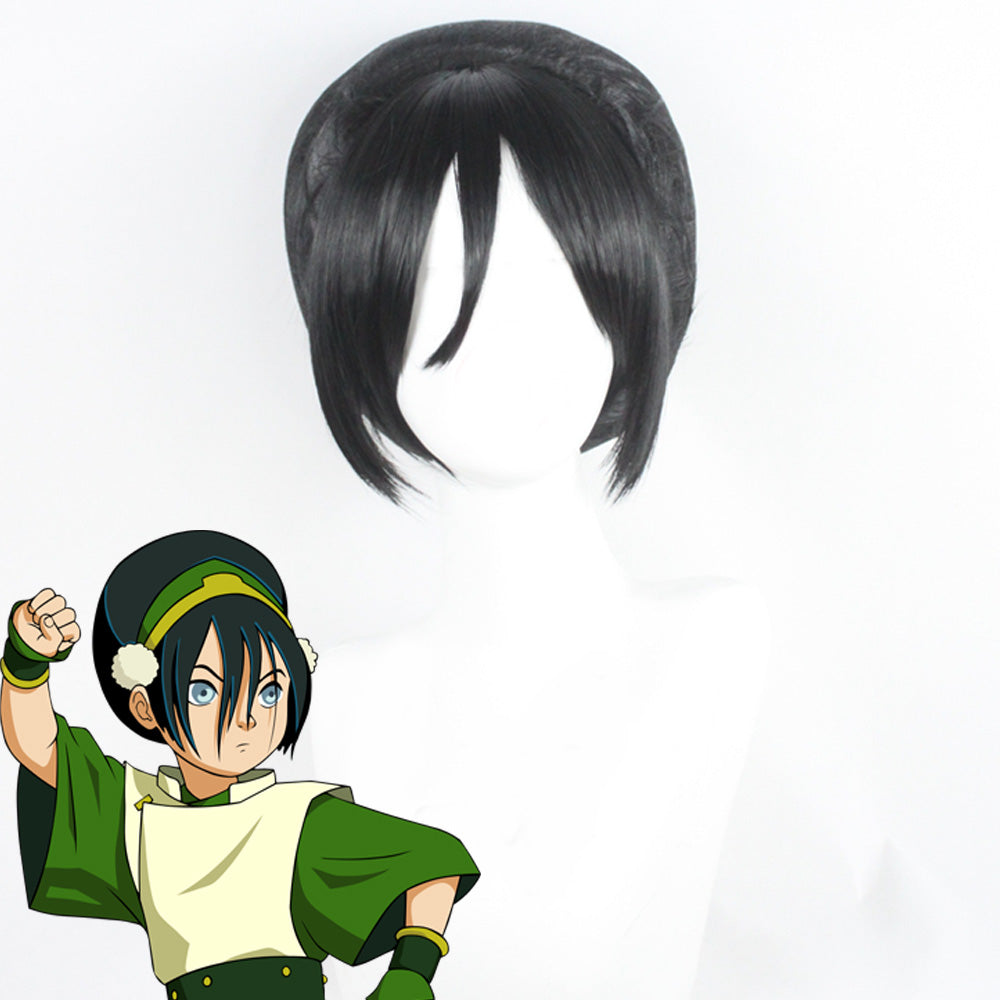 Avatar The Last Airbender Toph Beifong Black Cosplay Wig – Gcosplay