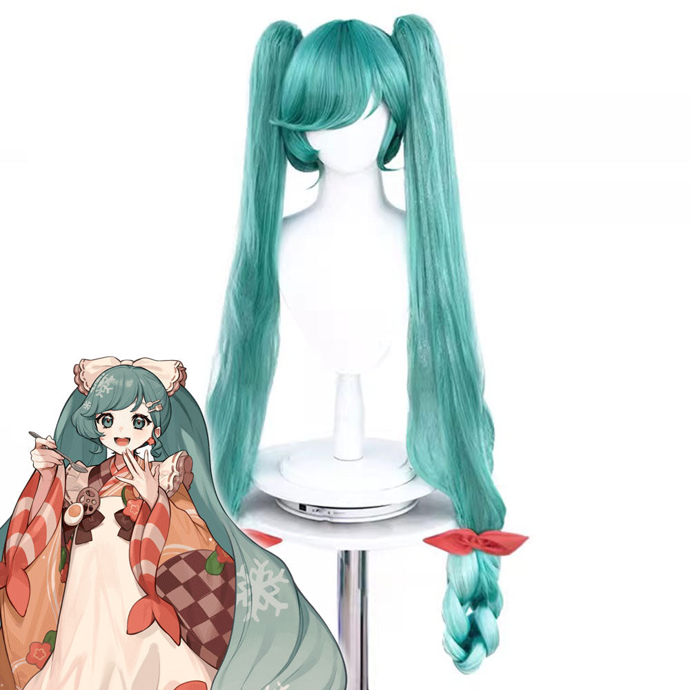 Vocaloid 2024 Snow Miku Hatsune Miku Halloween Green Cosplay Wig – Gcosplay