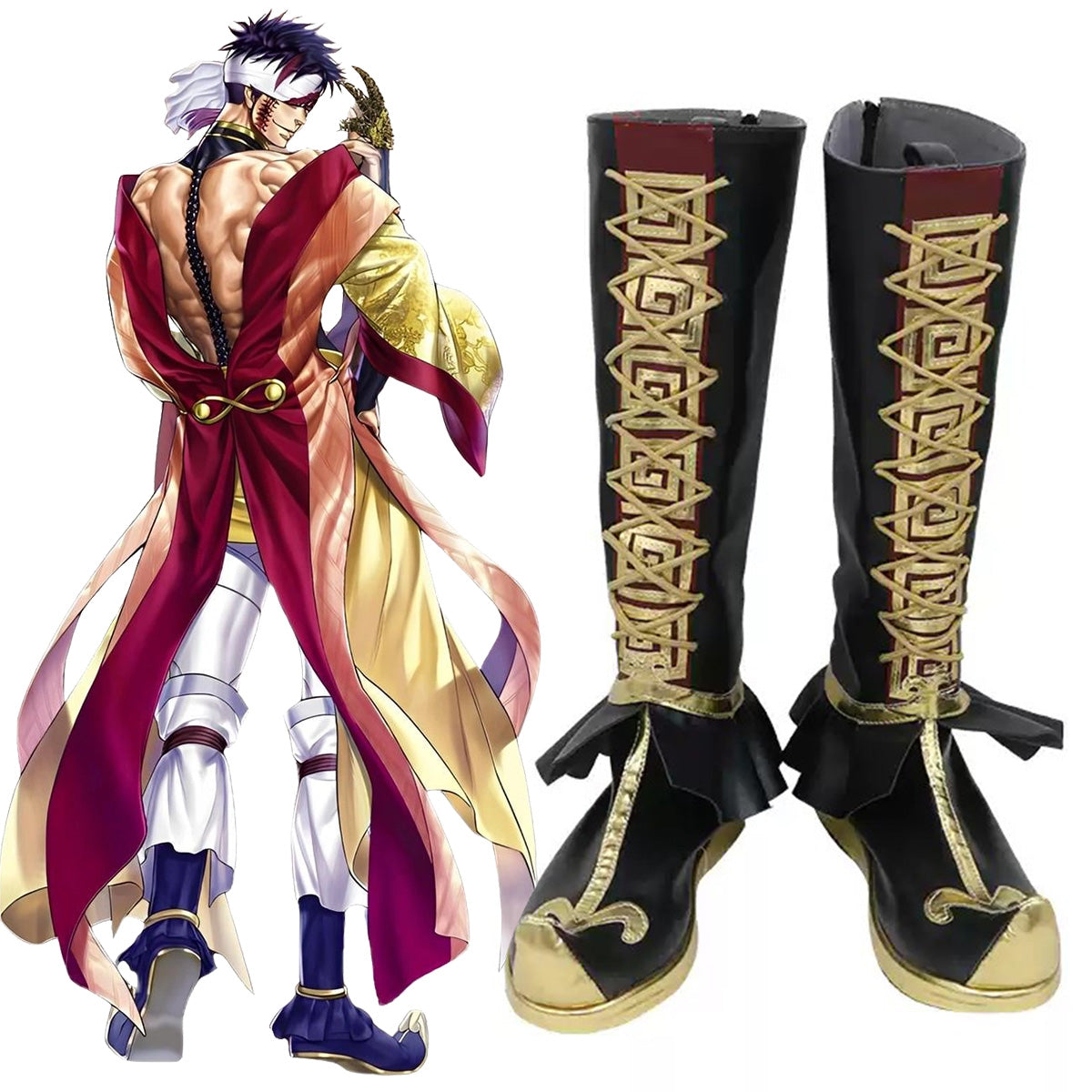 Akatsuki Deidara aus Naruto Halloween Weiße Schuhe Cosplay Stiefel ...