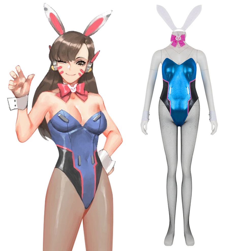 Overwatch OW D.Va DVa Hana Song Playboy Bunny Girl Cosplay Costume – Gcosplay