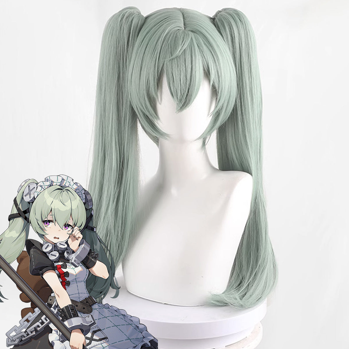 Zenless Zone Zero Corin Wickes Victoria Housekeeping Green Cosplay Wig ...