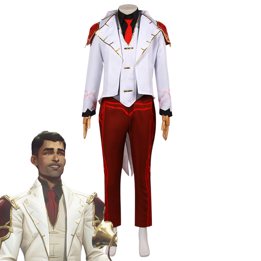 Arcane 2 League of Legends LOL Arcane Jayce White Blazer Cosplay Costu ...