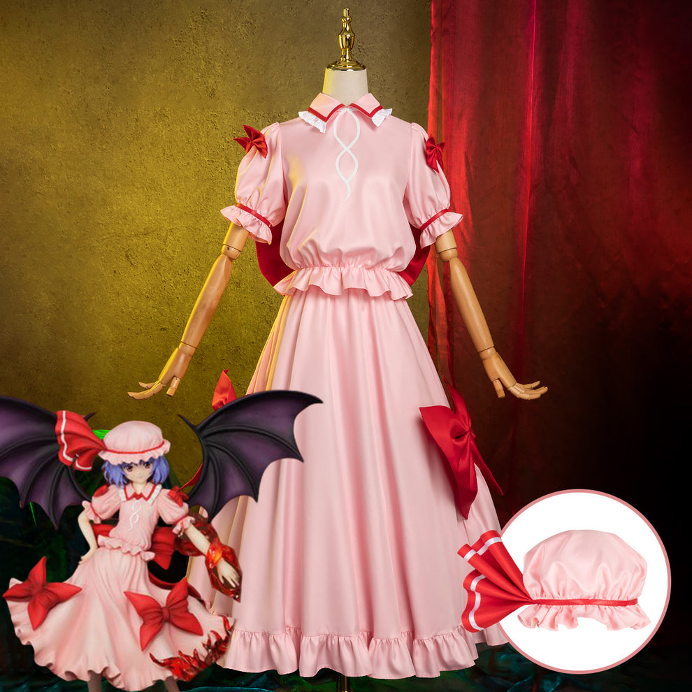 Touhou Project Vampire Remilia Scarlet Pink Cosplay Costume – Gcosplay