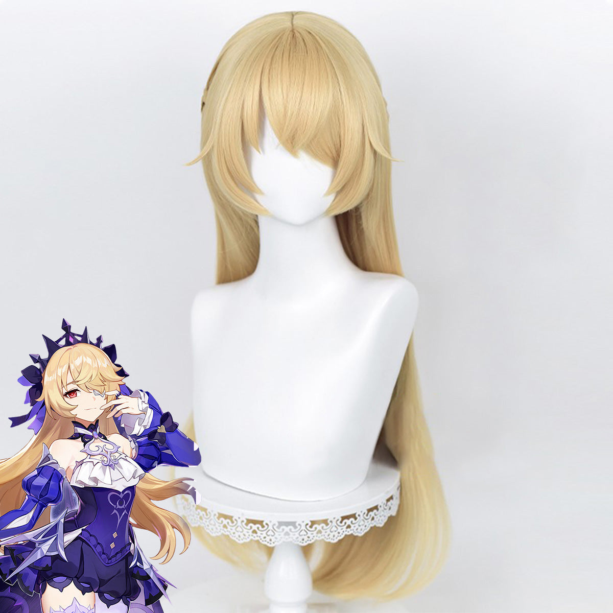 Genshin Impact Fishcl Fischl Ein Immernachtstraum Cosplay Wig – Gcosplay