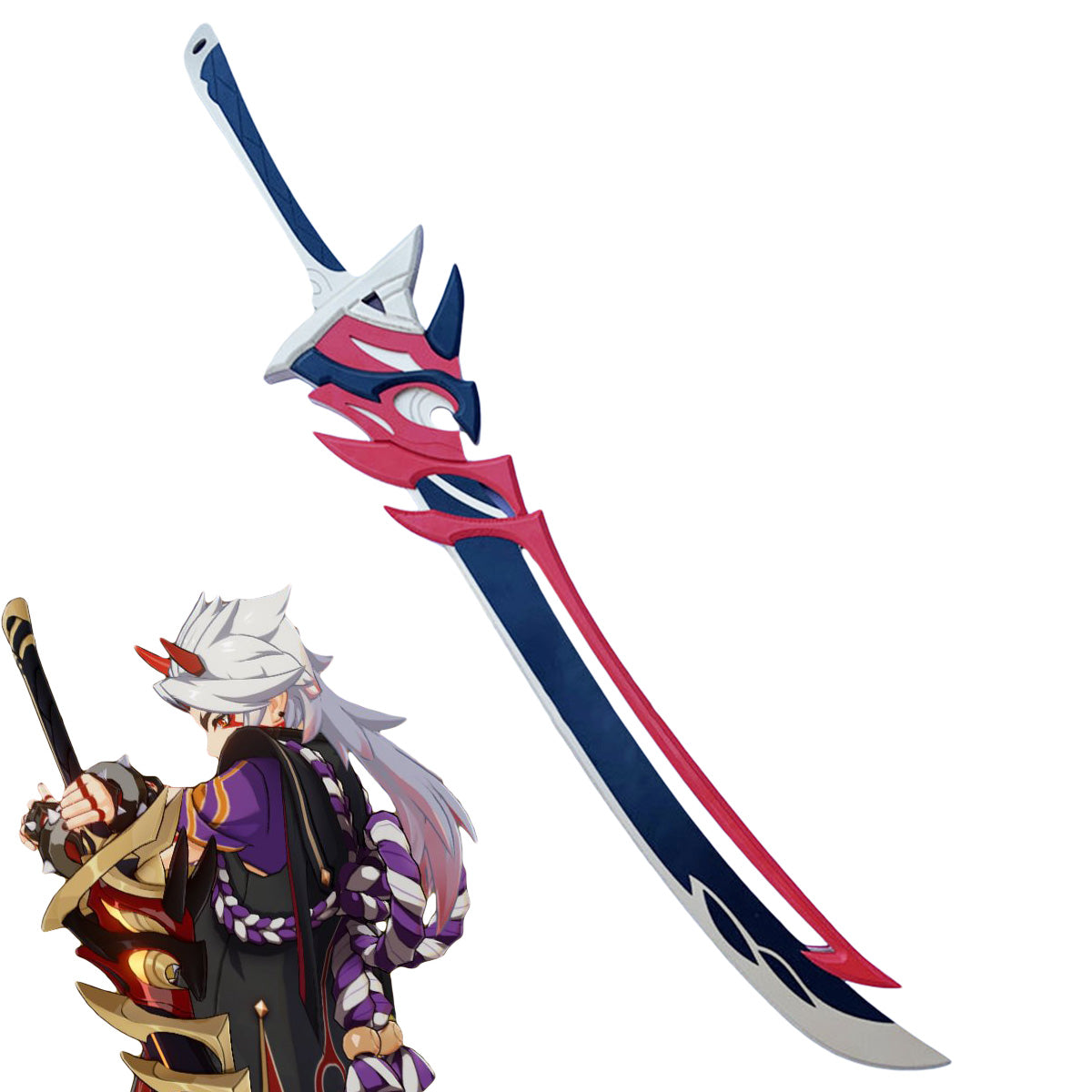 Genshin Impact Arataki Itto Redhorn Stonethresher Sword Cosplay Weapon ...