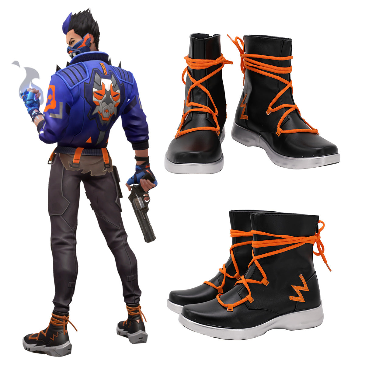 Valorant Yoru Black Cosplay Shoes – Gcosplay