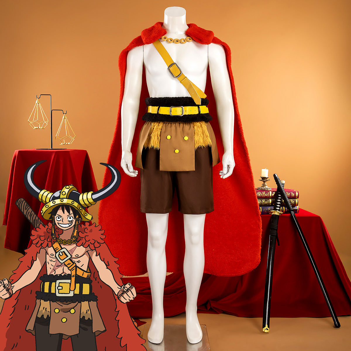 One Piece Monkey D. Luffy Elbaph Elbaf Cosplay Costume – Gcosplay