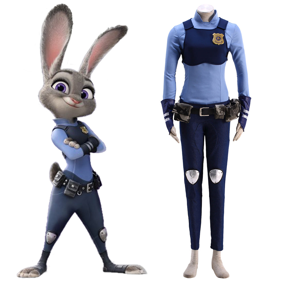 Disney Zootopia Officer Judy Hopps Personify Movie Cosplay Costume - D ...