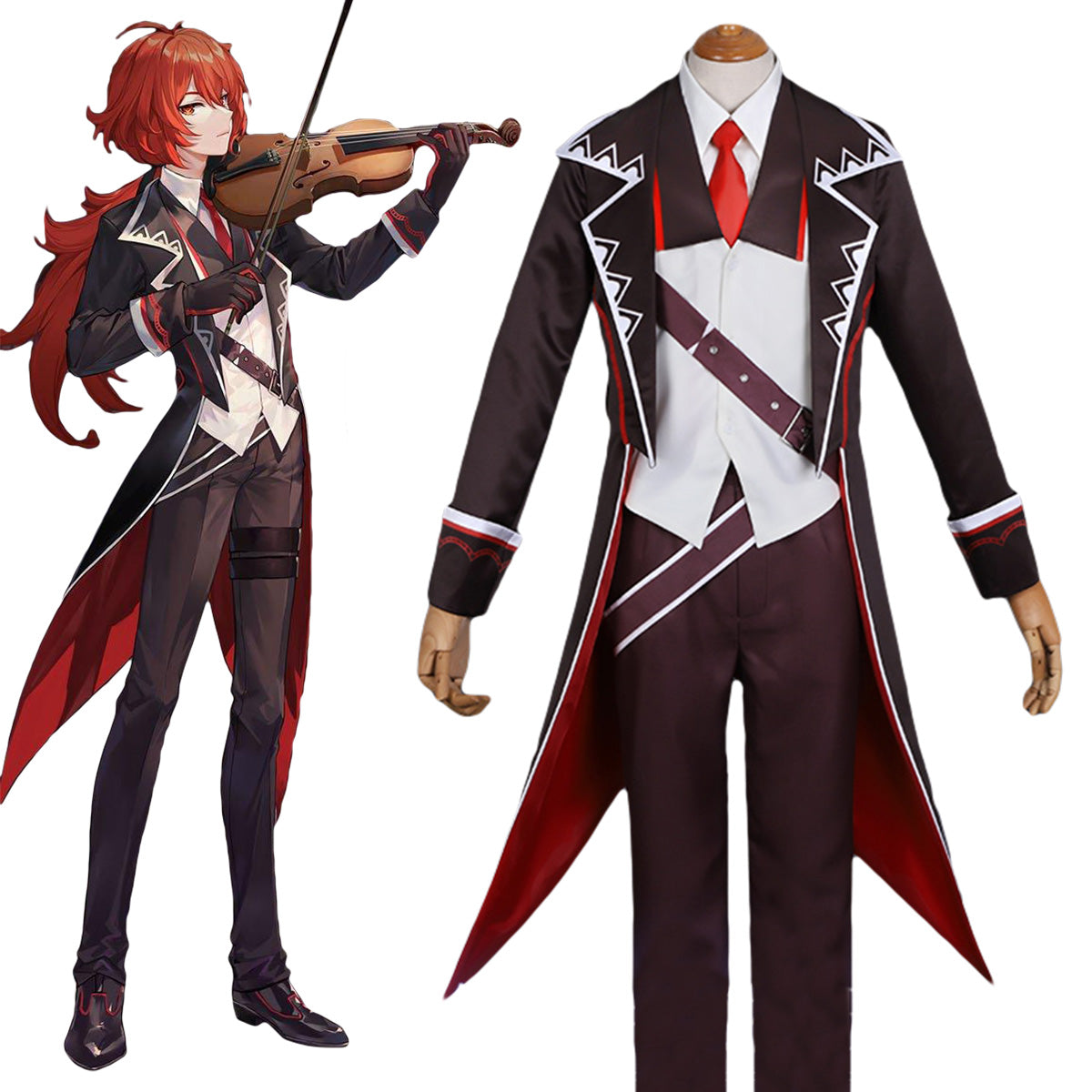 Genshin Impact Concert Online Diluc Cosplay Costume – Gcosplay