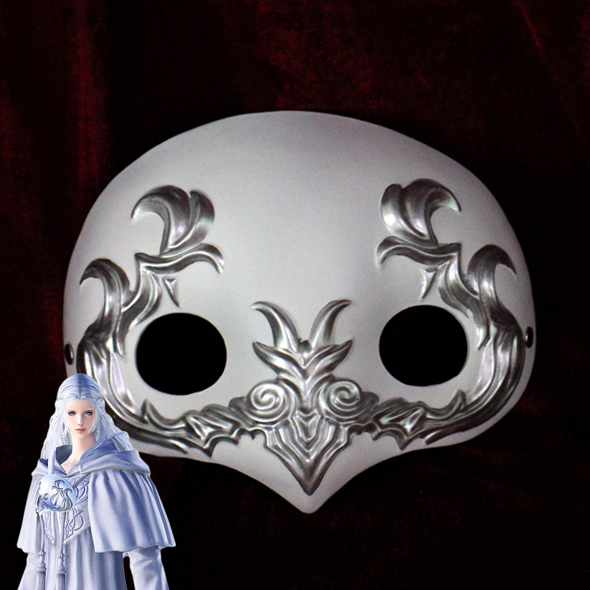 Final Fantasy XIV FF14 Ancient Venat Hydaelyn Mask Cosplay Accessory P ...