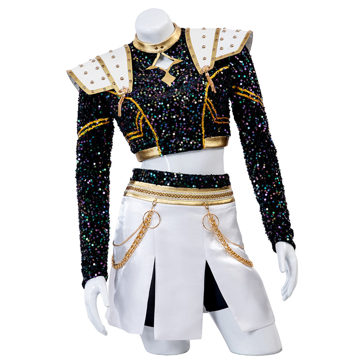 Kpop Demon Hunters Zoey Golden Black Dance Outfit Cosplay Costume-No B – Gcosplay