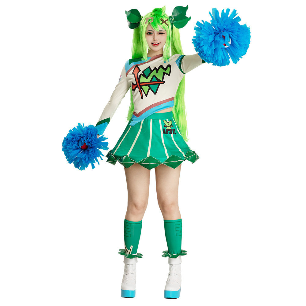 Project Voltage Pokemon X Hatsune Miku Grass-type Green Cosplay Wig ...