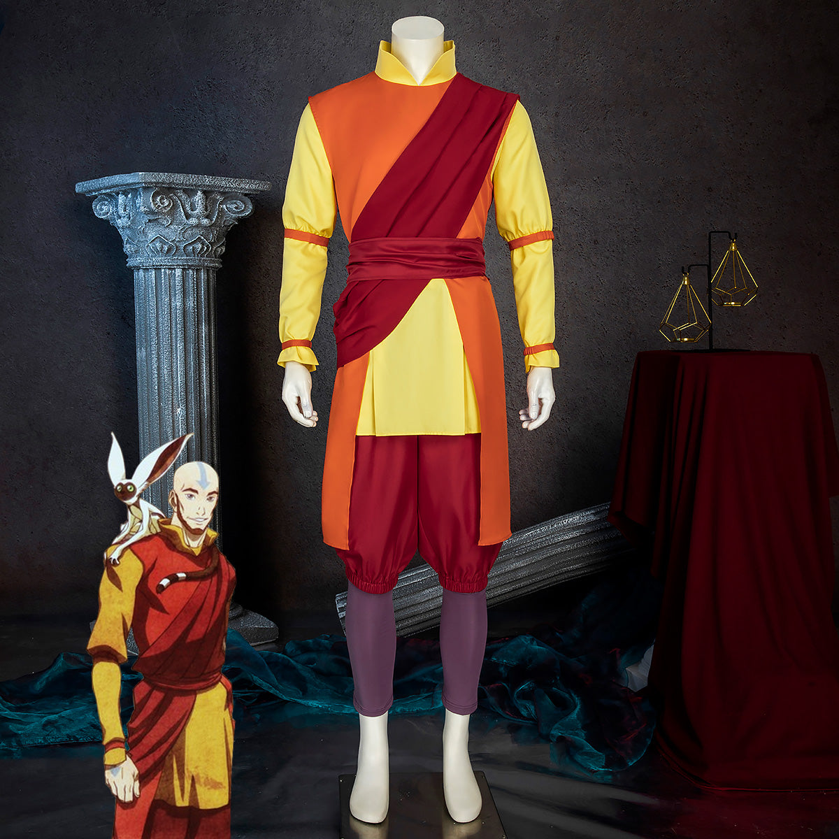 Adult Gaang Animated Movie Avatar The Last Airbender Aang Cosplay Cost ...
