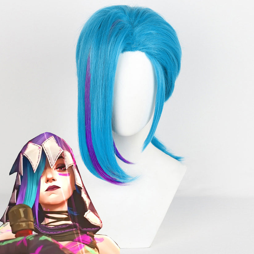 Arcane Season 2 League of Legends LOL Jinx Blue Cosplay Wig – Gcosplay