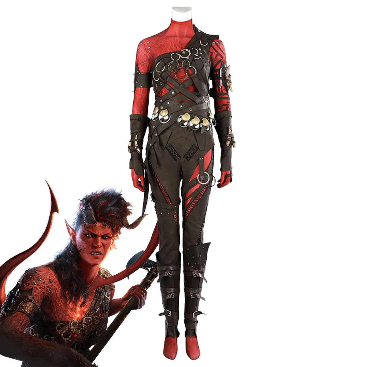 Baldur's Gate III BG3 Karlach Black Cosplay Costume – Gcosplay