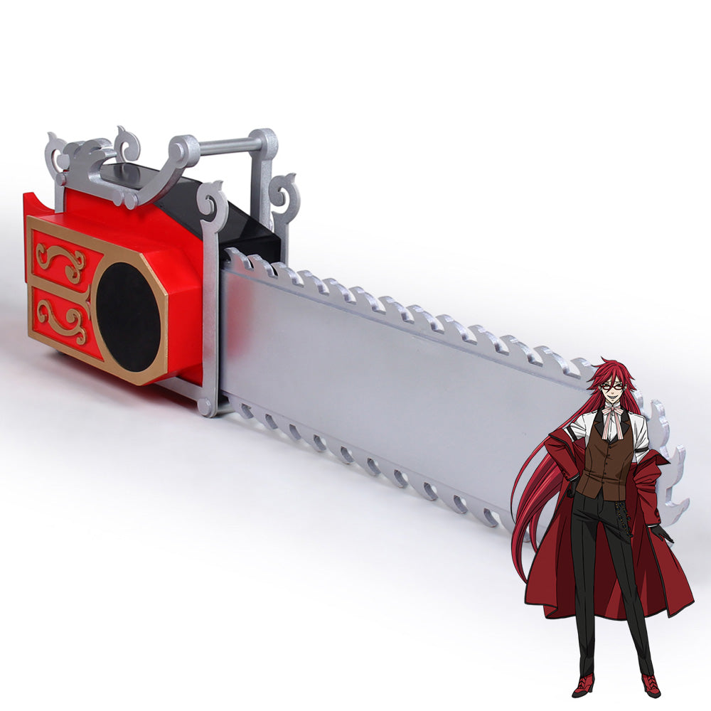 Black Butler Grell Sutcliff Red Butler Shinigami Saw Cosplay Weapon Pr ...