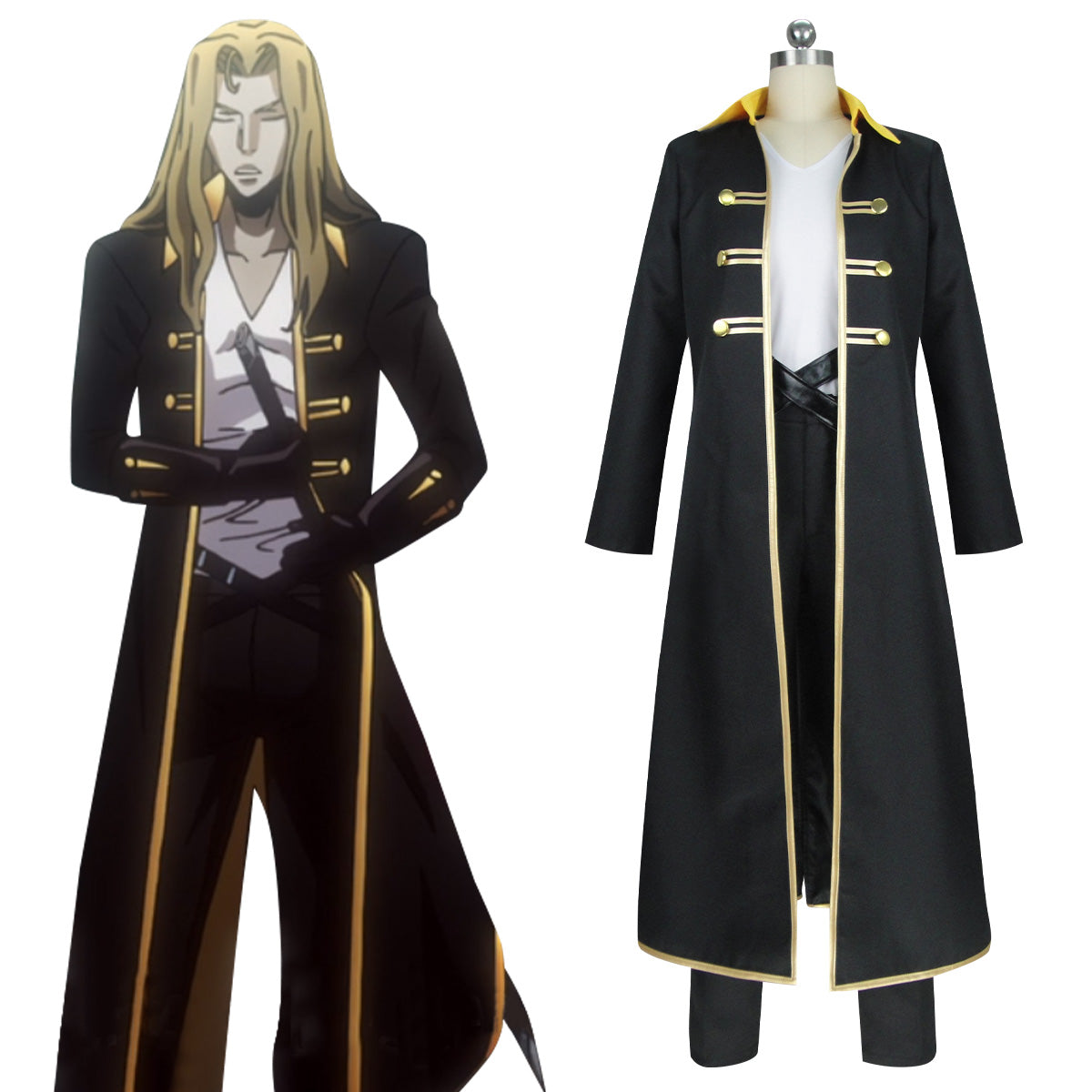 Castlevania Season 2 2018 Anime Alucard Cosplay Costume – Gcosplay