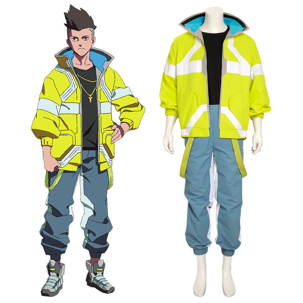 Cyberpunk: Edgerunners Main Character David Martinez (back with logo ...