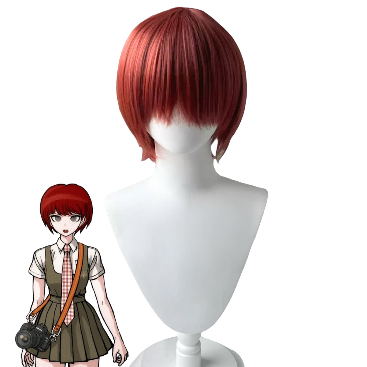 Danganronpa Mahiru Koizumi Red Cosplay Wig – Gcosplay