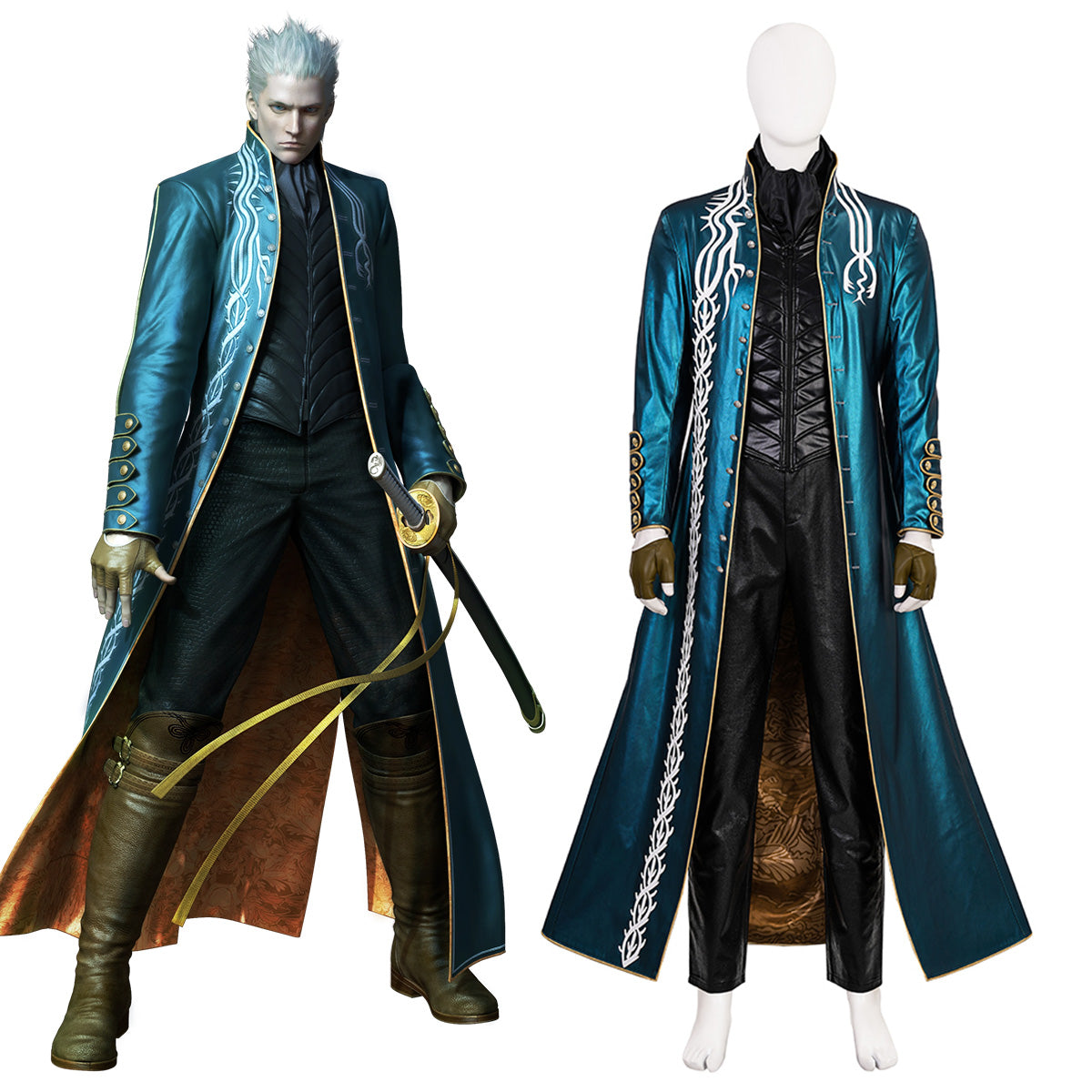 Devil May Cry 3: Dante's Awakening Vergil Cosplay Costume – Gcosplay