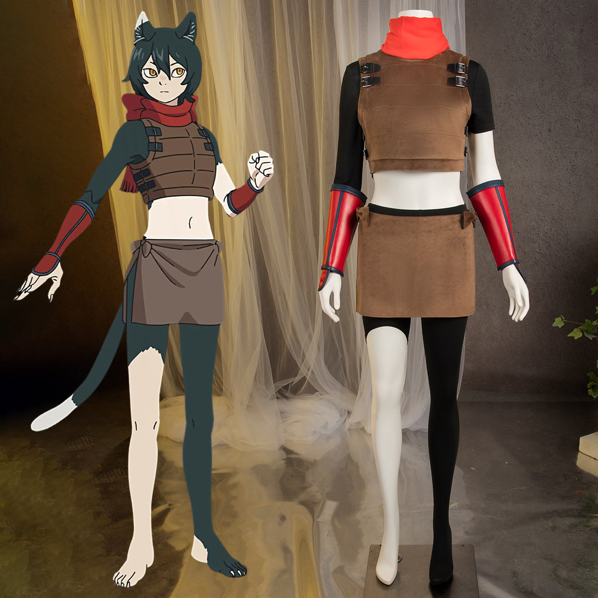 Dungeon Meshi Delicious in Dungeon Izutsumi Brown Cosplay Costume ...