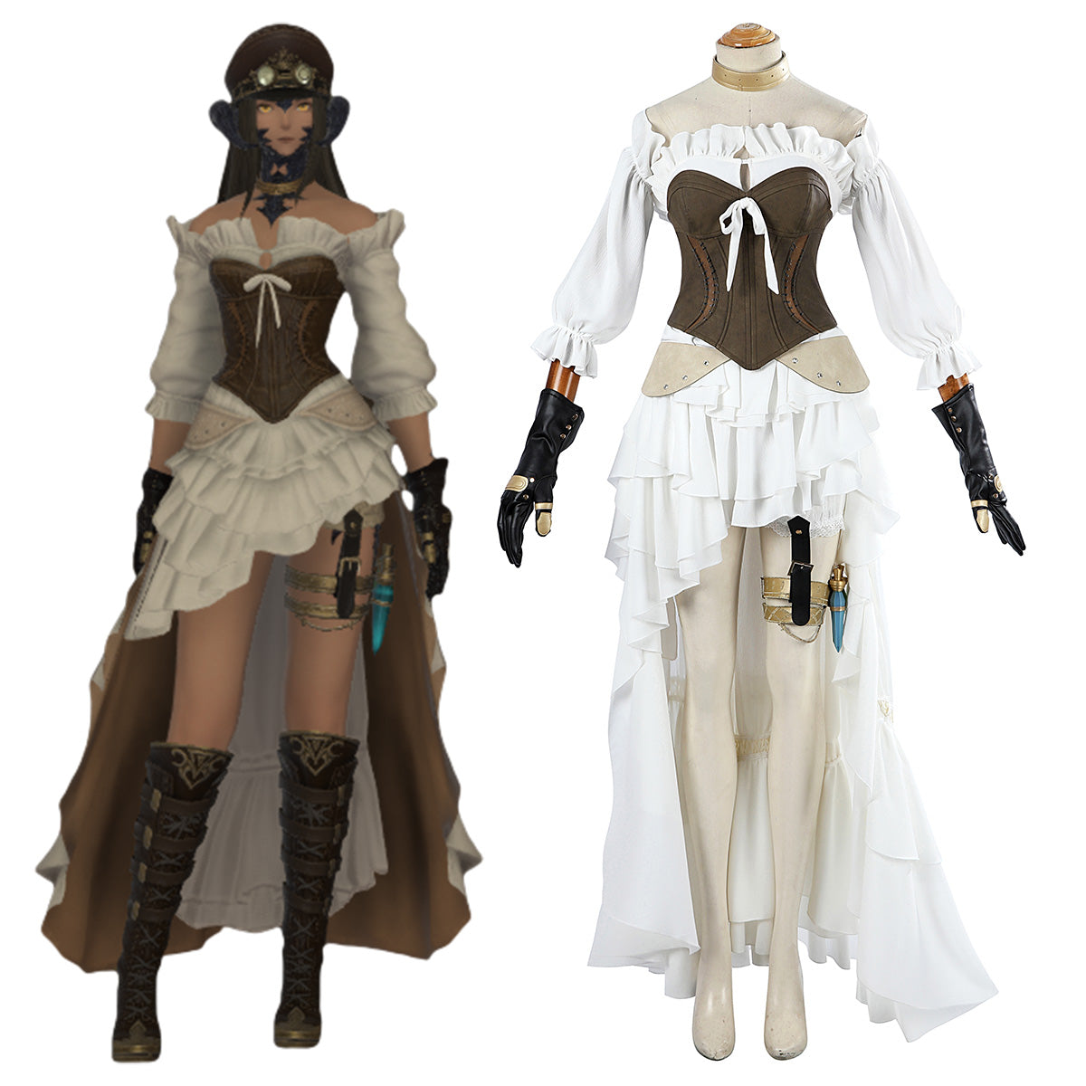 Final Fantasy XIV FF14 Neo-Ishgardian Healing Set Cosplay Costume ...