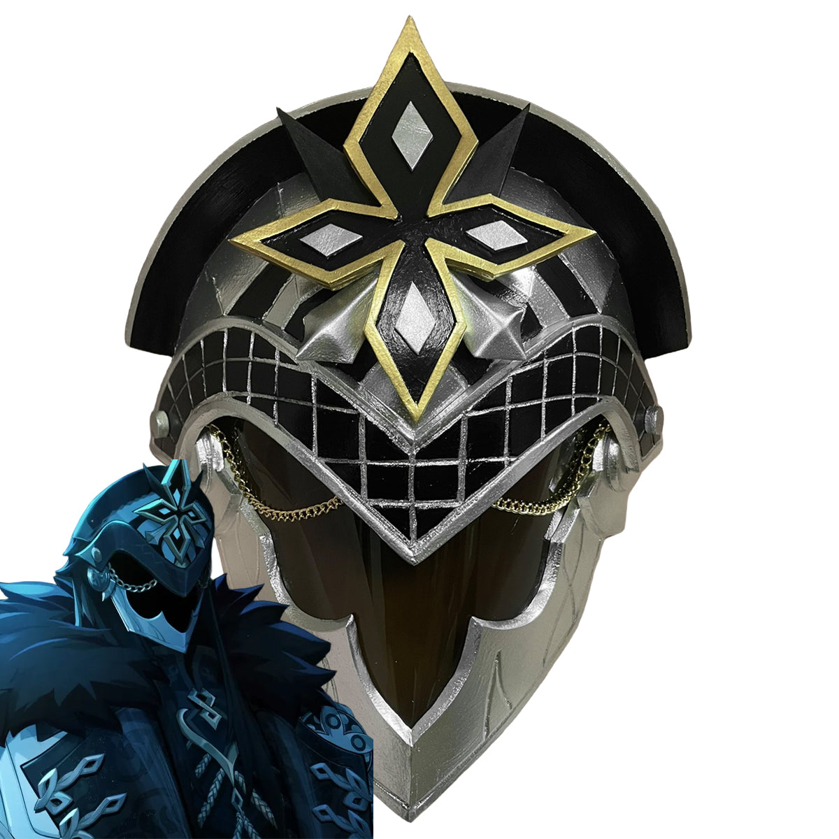 Genshin Impact Il Capitano Mask Cosplay Accessory Prop – Gcosplay
