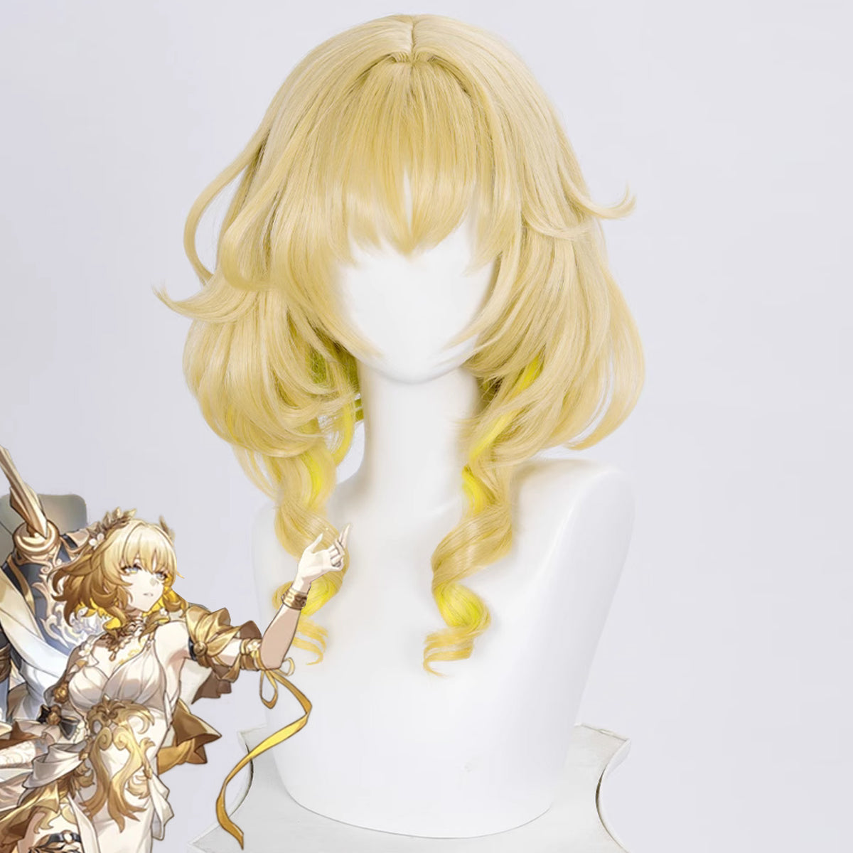 Honkai: Star Rail Saga of Heroes Aglaea Golden Cosplay Wig – Gcosplay