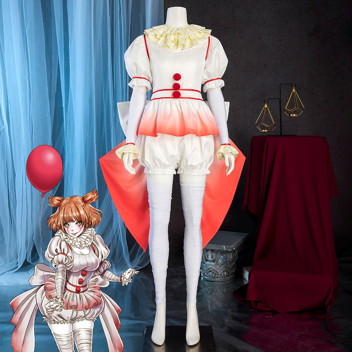 IT Chapter Two Female Pennywise Halloween Party Cosplay Costume – Gcosplay