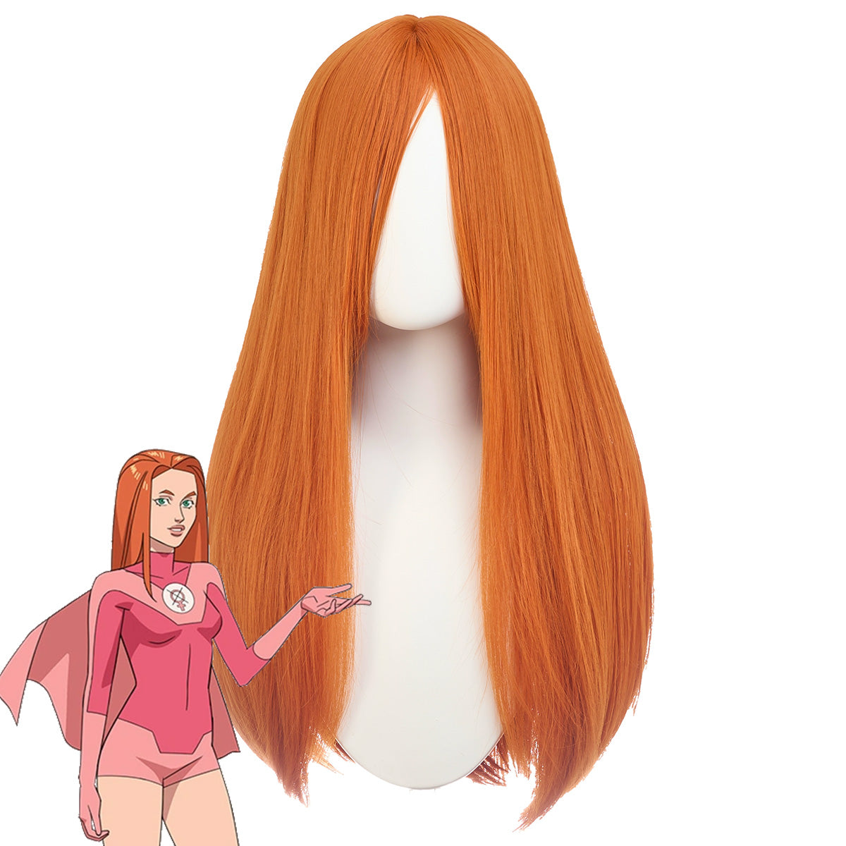 Invincible Atom Eve Orange Cosplay Wig – Gcosplay