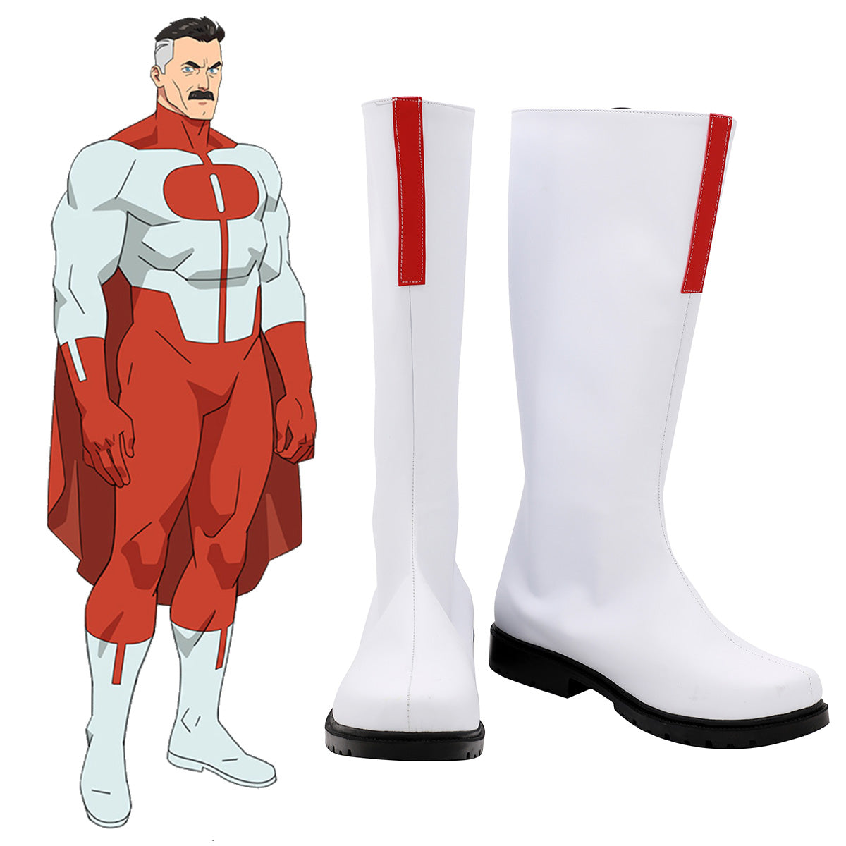 Invincible Omni-Man White Shoes Cosplay Boots – Gcosplay