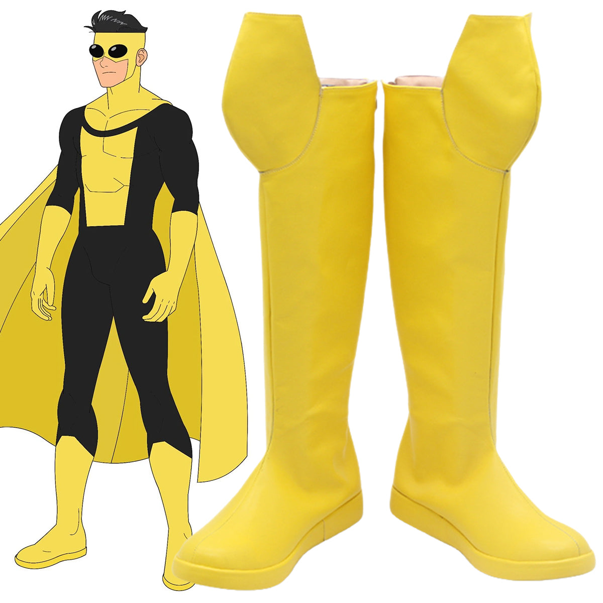 Invincible Season 2 Sinister Mark Grayson Yellow Shoes Cosplay Boots ...