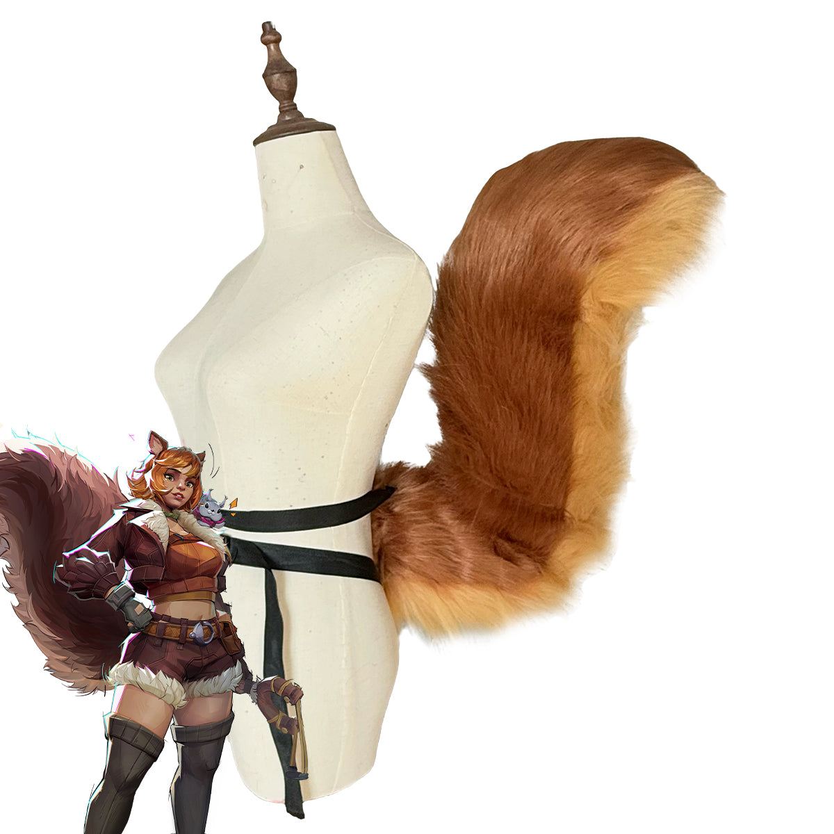 MAV Rivals Squirrel Girl Brown Ear Tail Cosplay Accessory Prop – Gcosplay