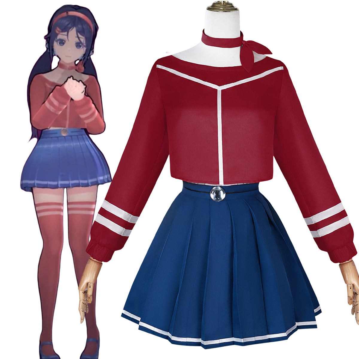 MiSide Mita Red Edition Cosplay Costume – Gcosplay