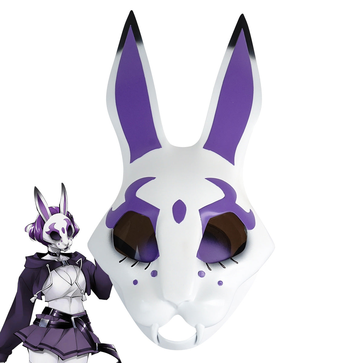 Neon White Neon Violet Mask Cosplay Accessory Prop – Gcosplay