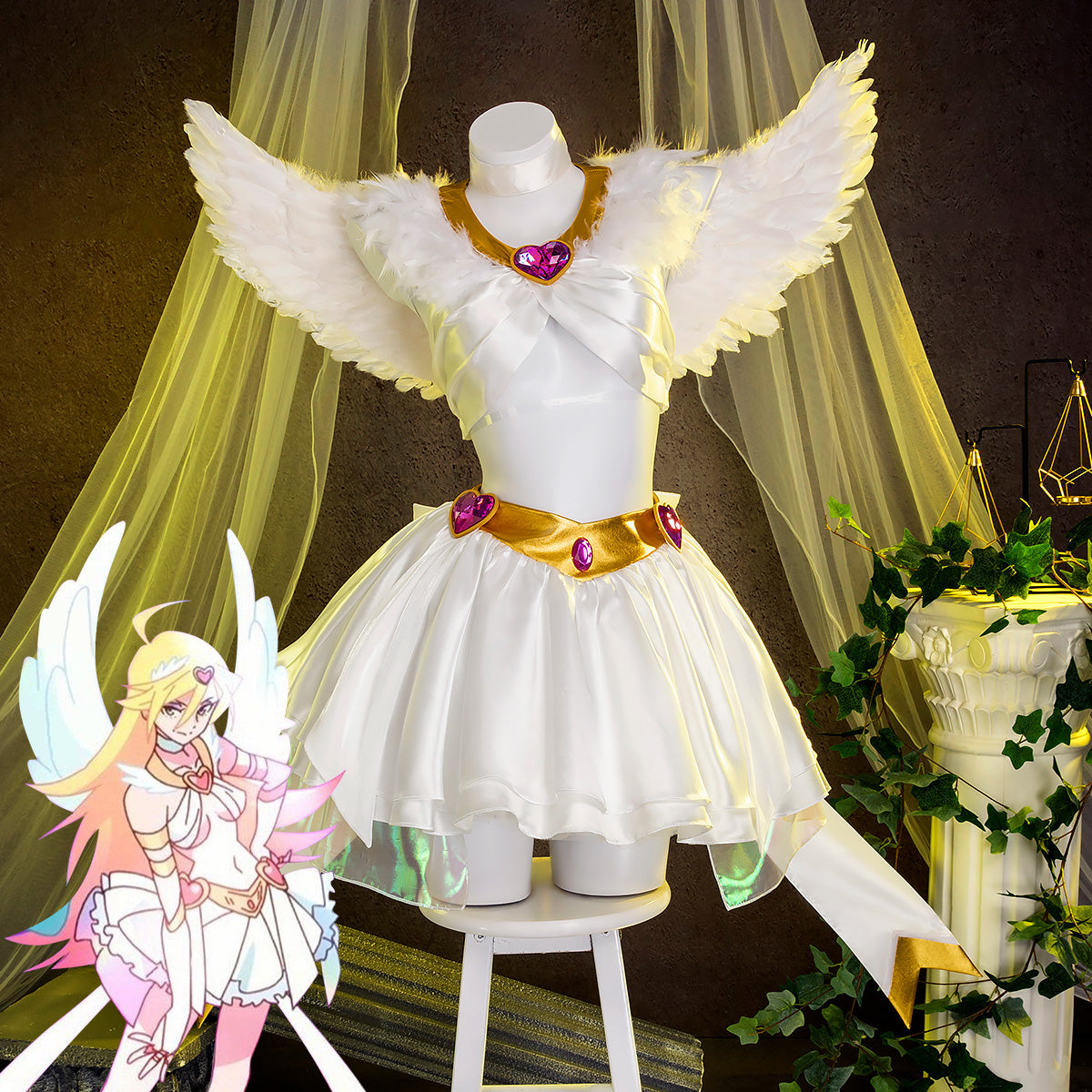 【Pre-Order】New Panty And Stocking with Garterbelt Angel Panty Cosplay ...