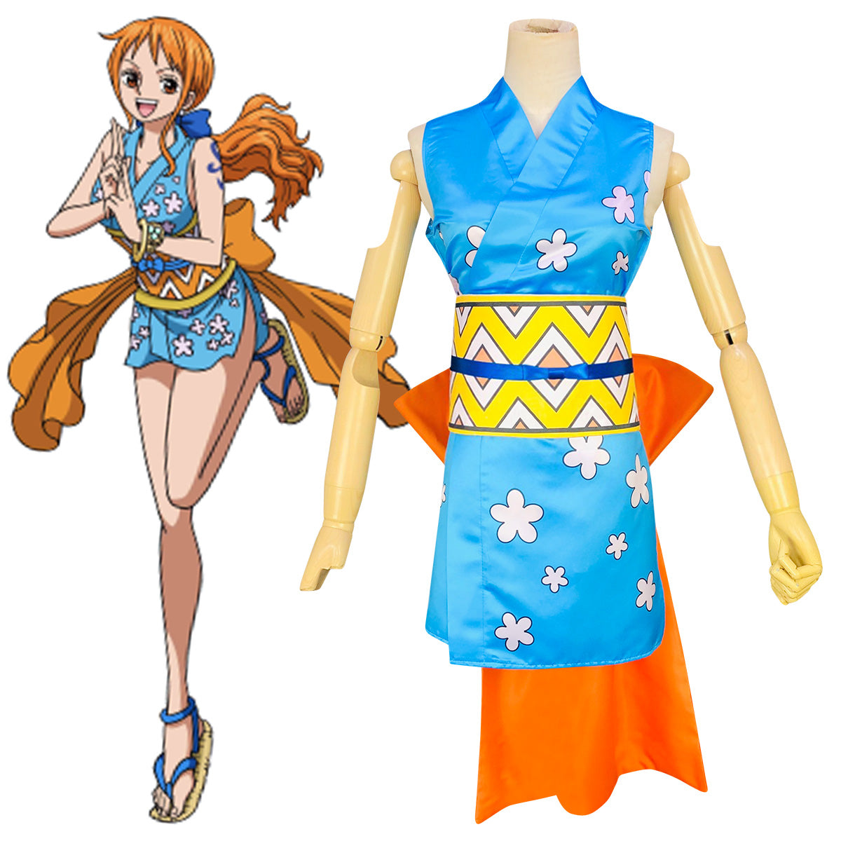 One Piece Wano Country Arc Nami Kimono Cosplay Costume – Gcosplay