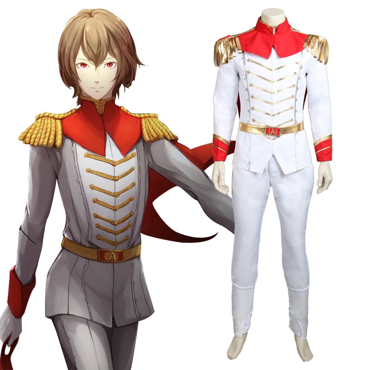 Persona 5 Crow Goro Akechi White Cosplay Costume – Gcosplay