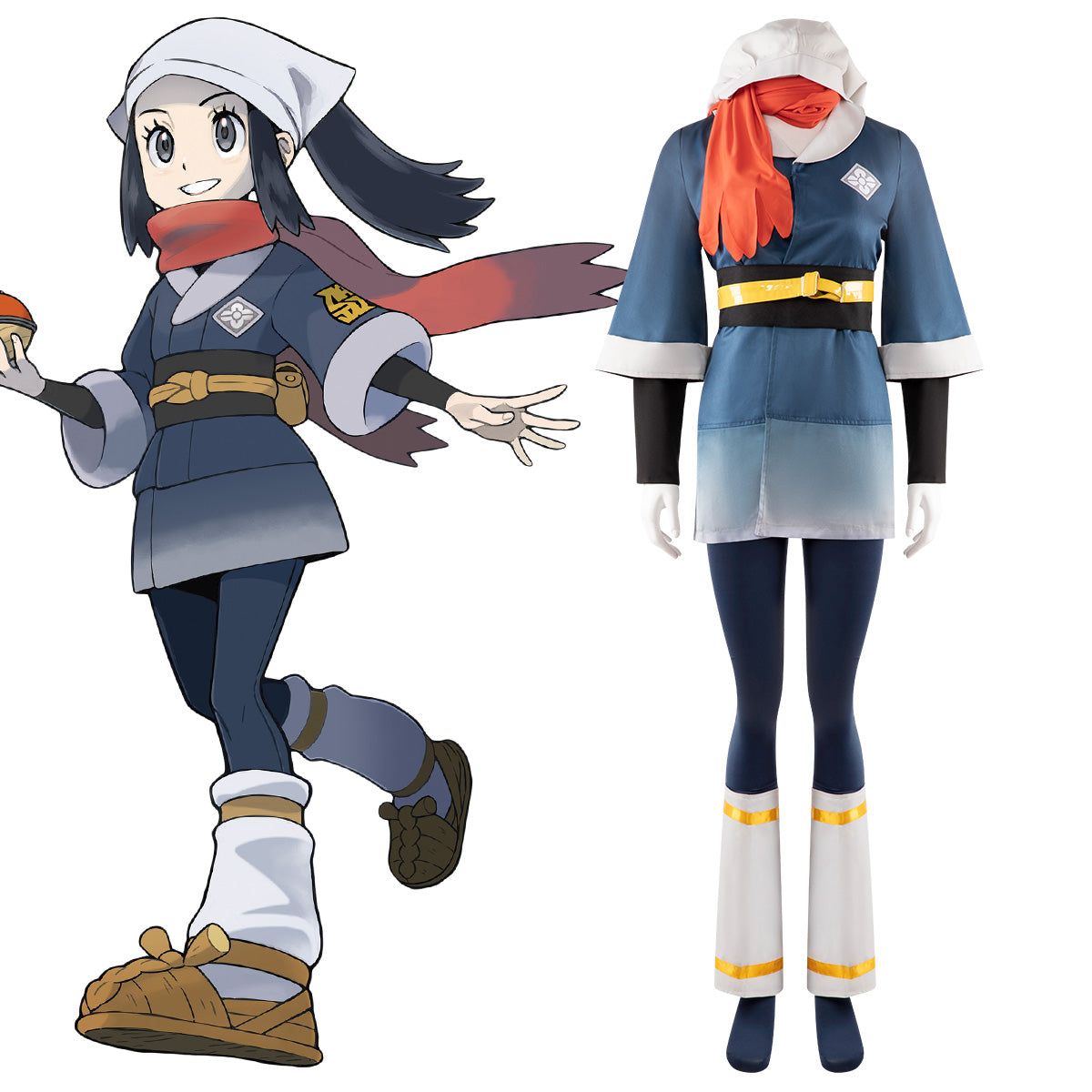 Pokemon Legends: Arceus Female Protagonist Akari Cosplay Costume – Gcosplay