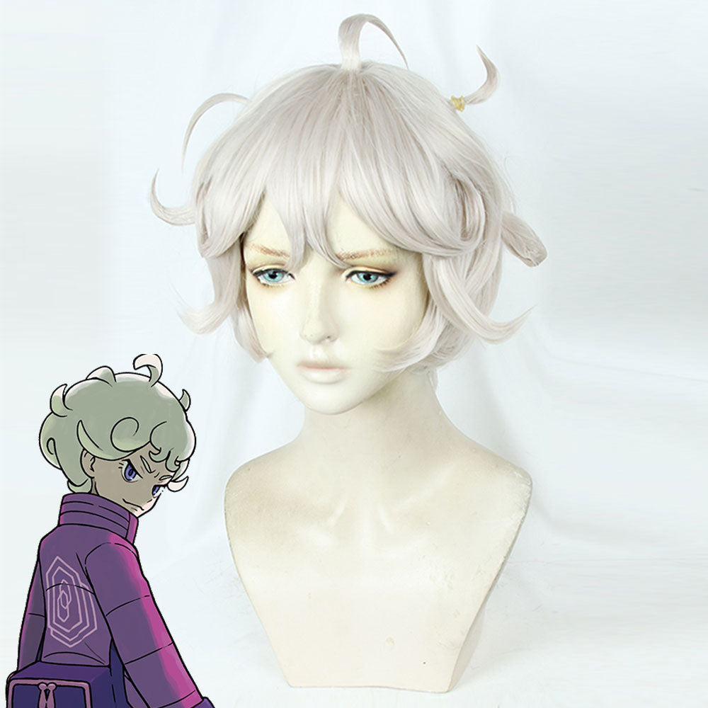 Pokemon Sword And Shield Bede White Grey Cosplay Wig – Gcosplay
