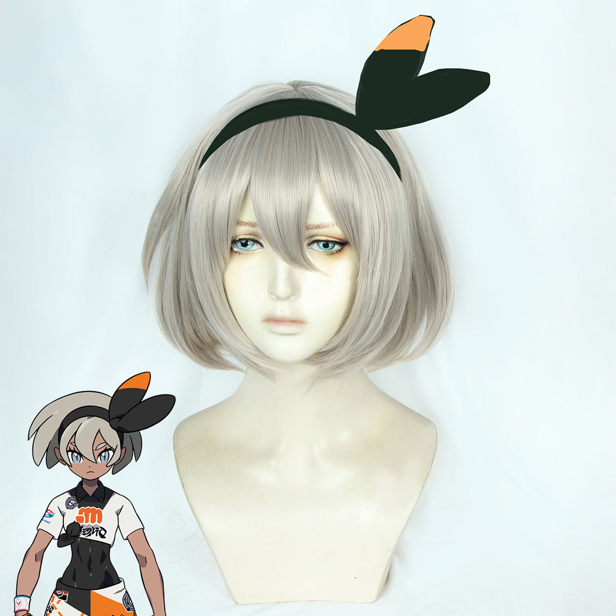 Pokemon Sword And Shield Fighting-Type Bea Grey Cosplay Wig – Gcosplay