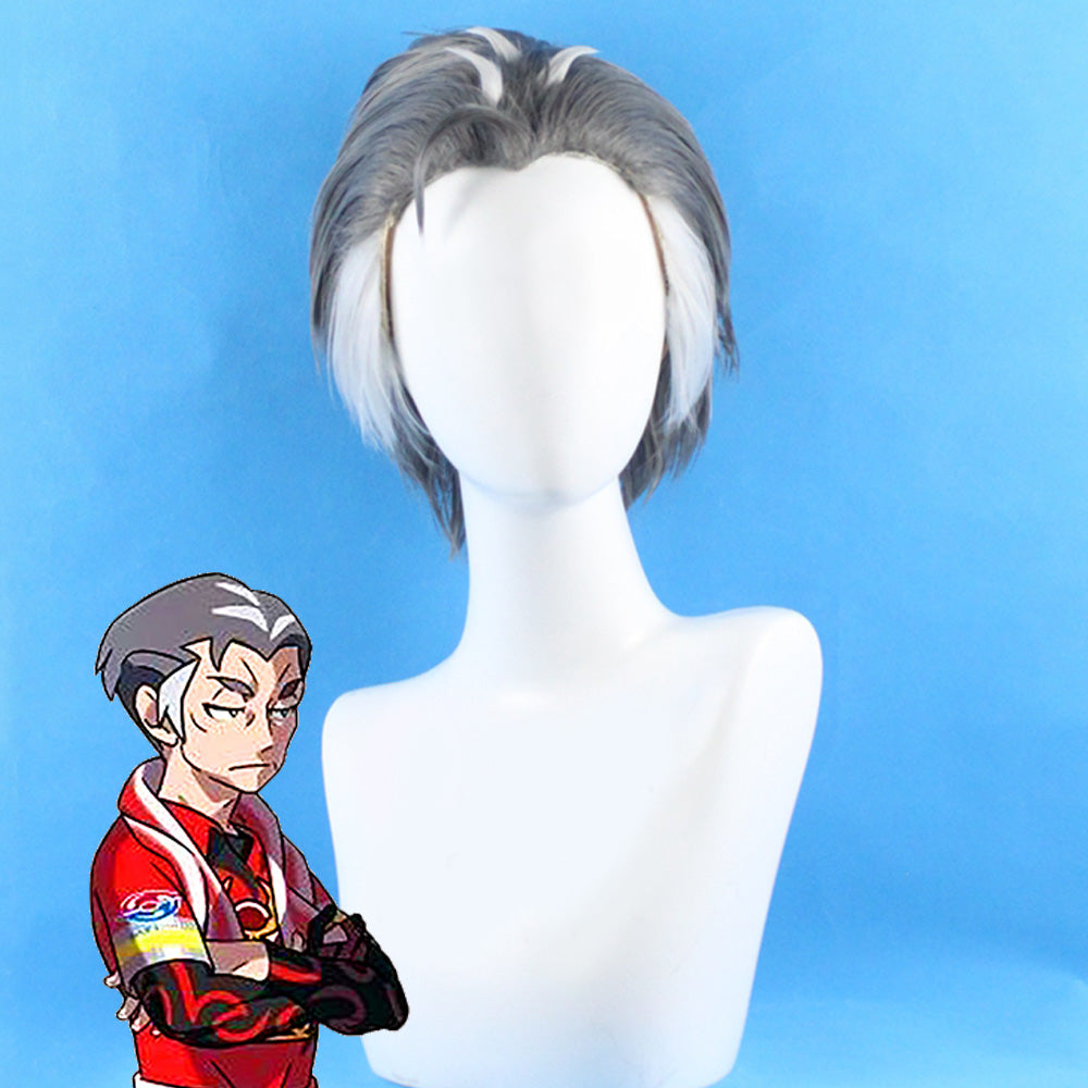 Pokemon Sword And Shield Kabu Grey White Cosplay Wig – Gcosplay