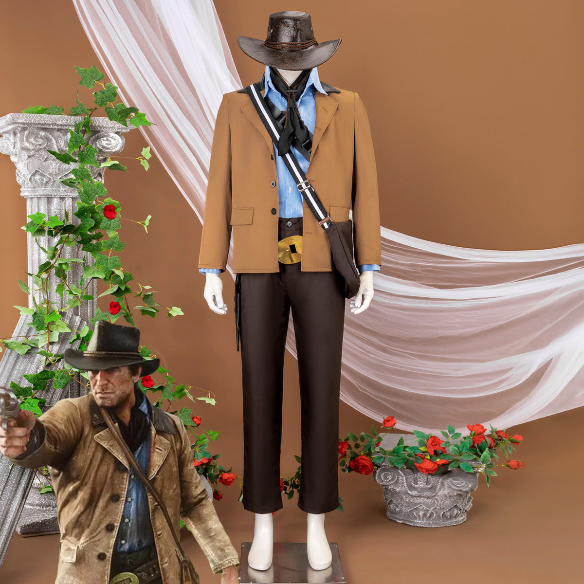 Red Dead: Redemption 2 Arthur Morgan Brown Suit Cosplay Costume – Gcosplay