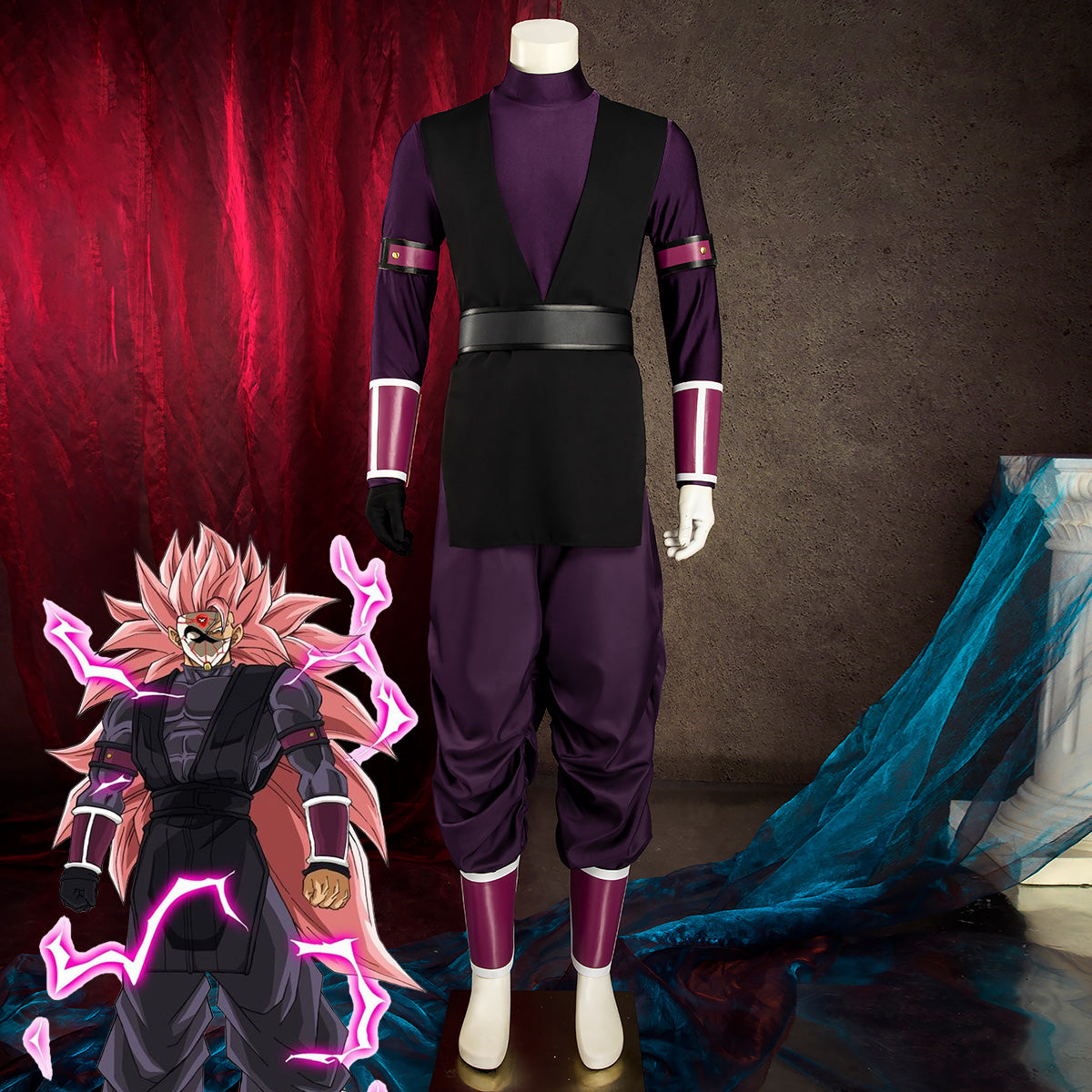 Super Dragon Ball Heroes Black Goku Cosplay Costume – Gcosplay