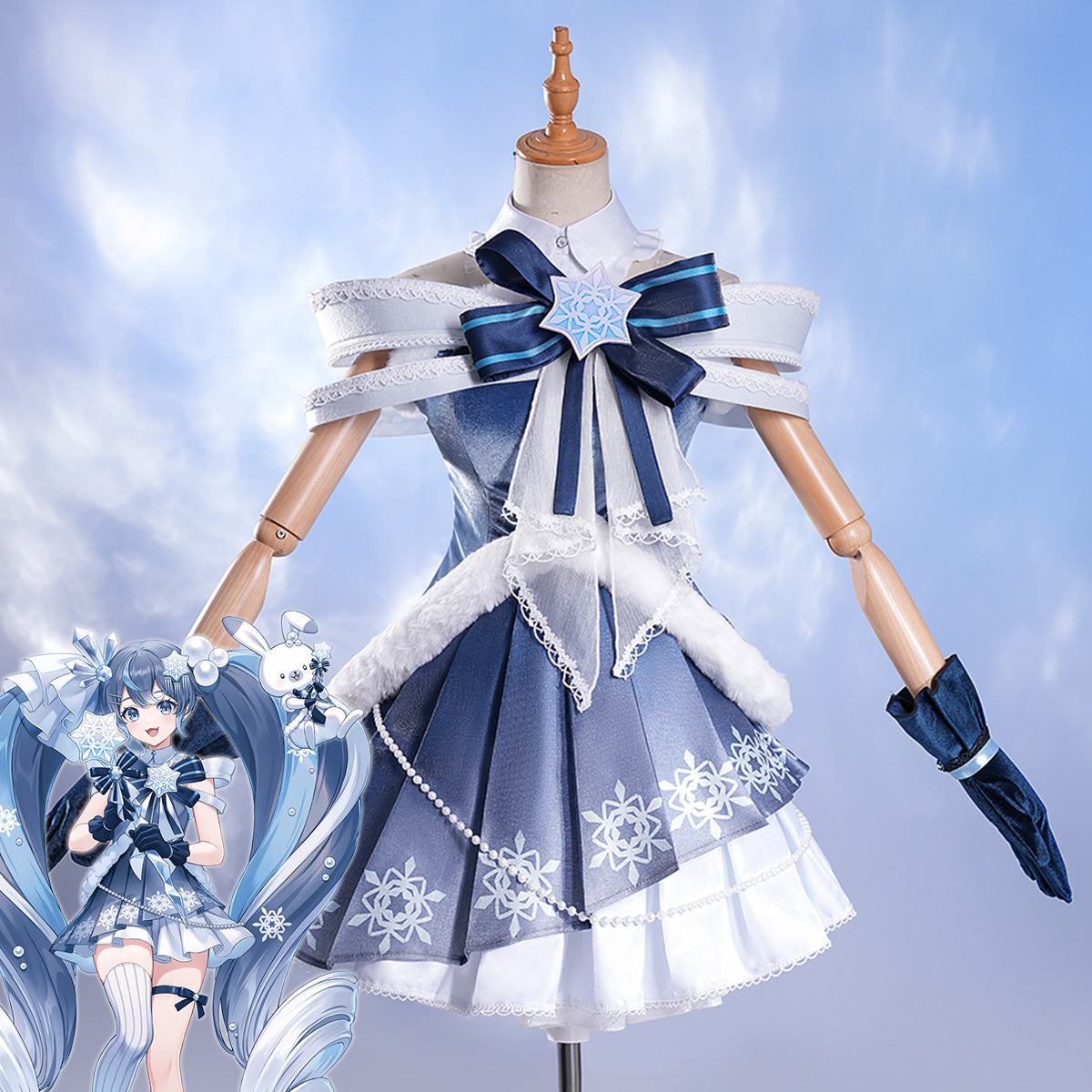 Vocaloid Hatsune Miku Snow Miku 2025 Cosplay Costume – Gcosplay