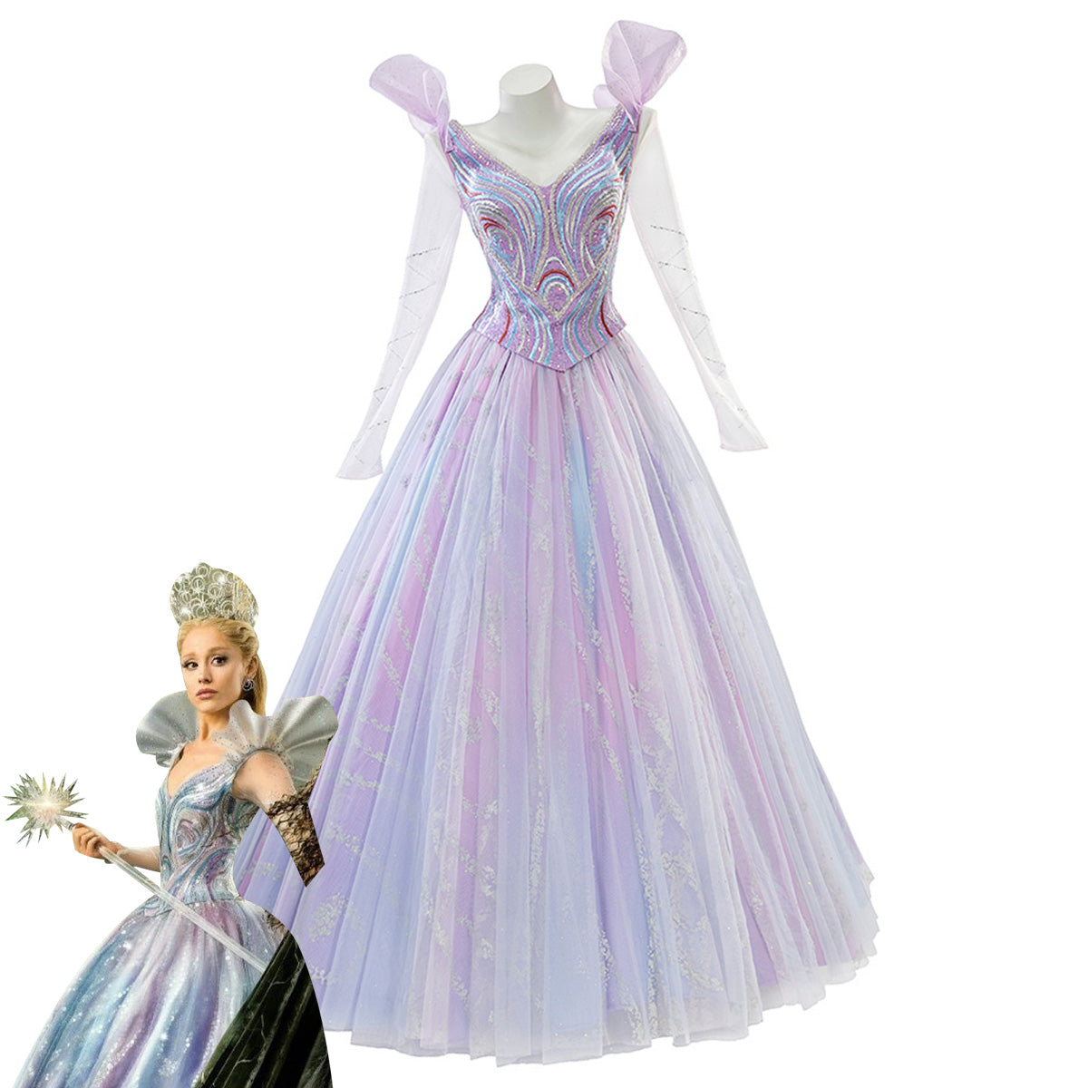 Wicked: For Good Glinda Premium Edition Cosplay Costume – Gcosplay