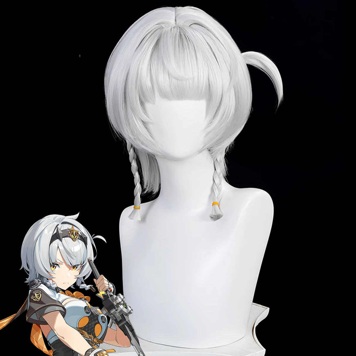 Zenless Zone Zero ZZZ Silver Soldier - Anby White Cosplay Wig – Gcosplay